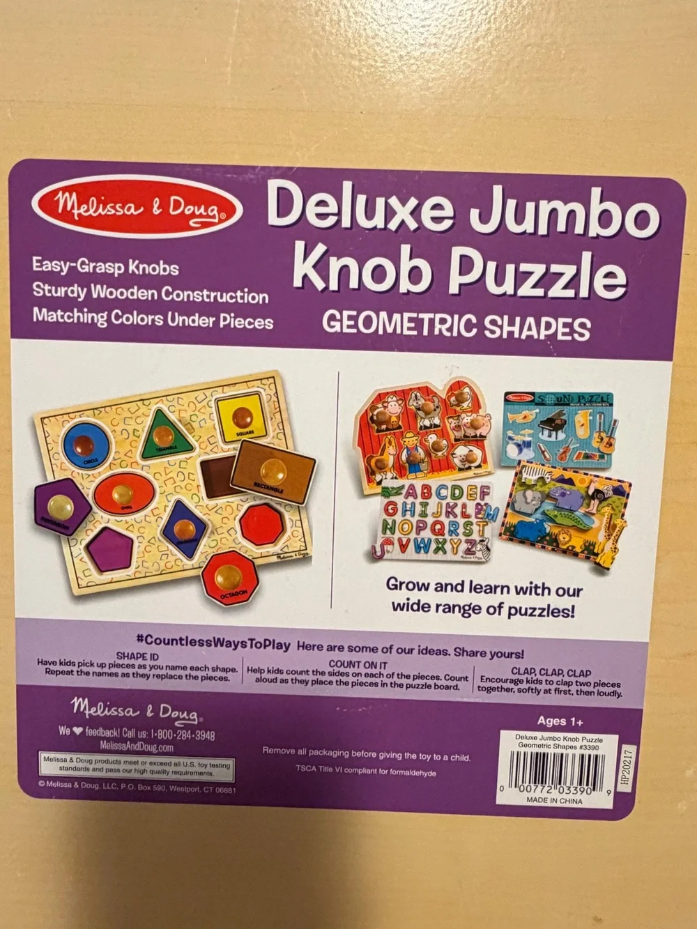 Melissa & Doug | Toys | Melissa Doug Big Knob Shape Puzzle | Poshmark
